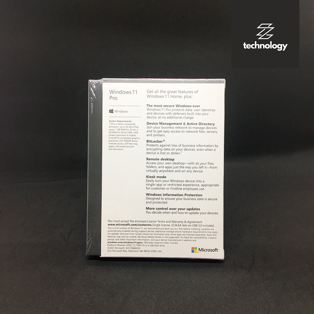 Windows 11 Professional 32/64 Bit Full Product Package – Ztechnology IT ...